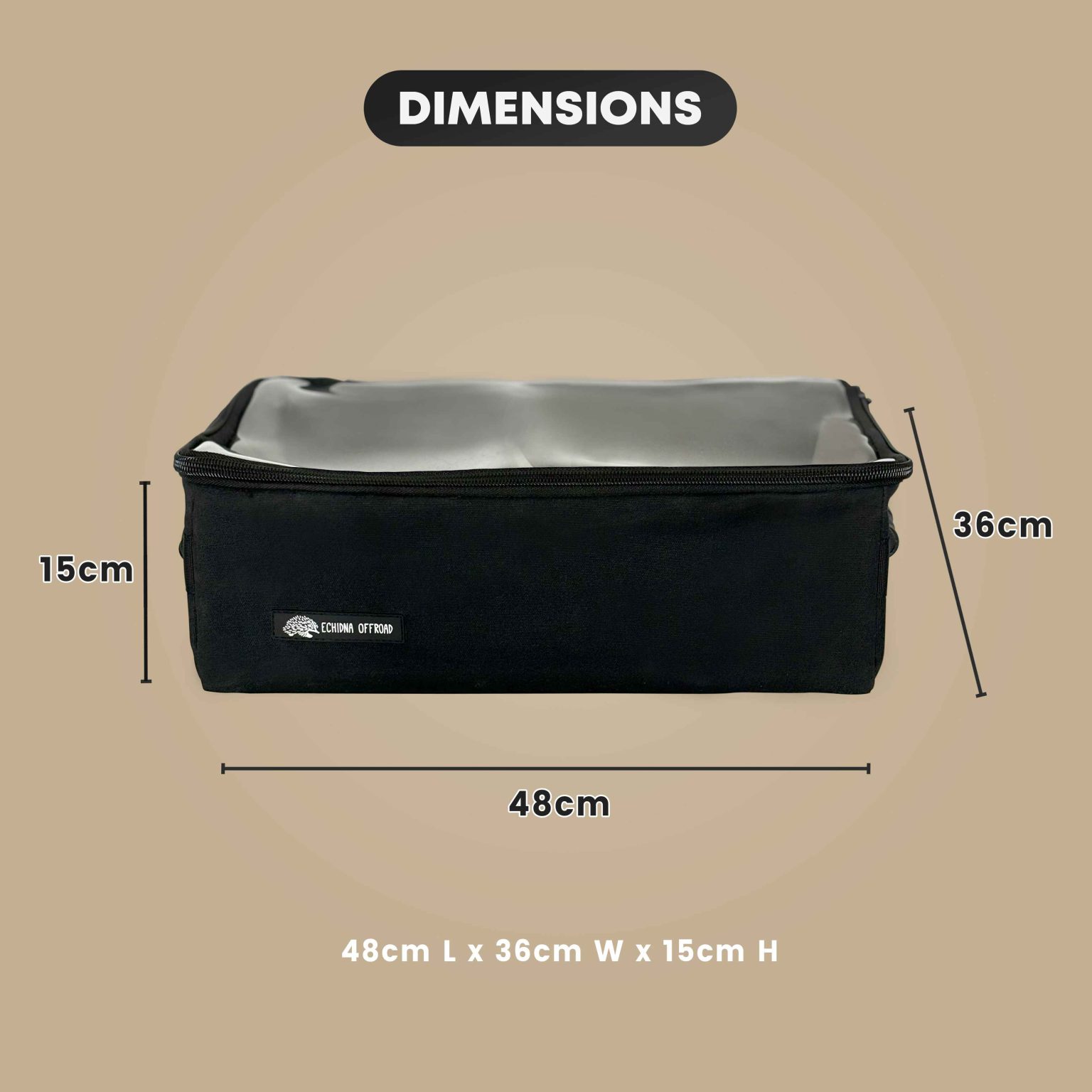 The Pouch XL Clear Top Canvas Bag - Echidna Offroad